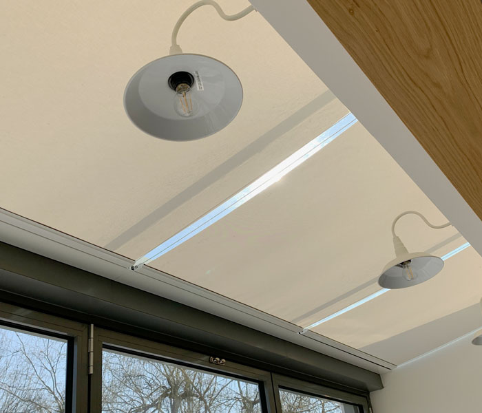 Roof Blind BR7: Reflective Motorised Shade | Hue House